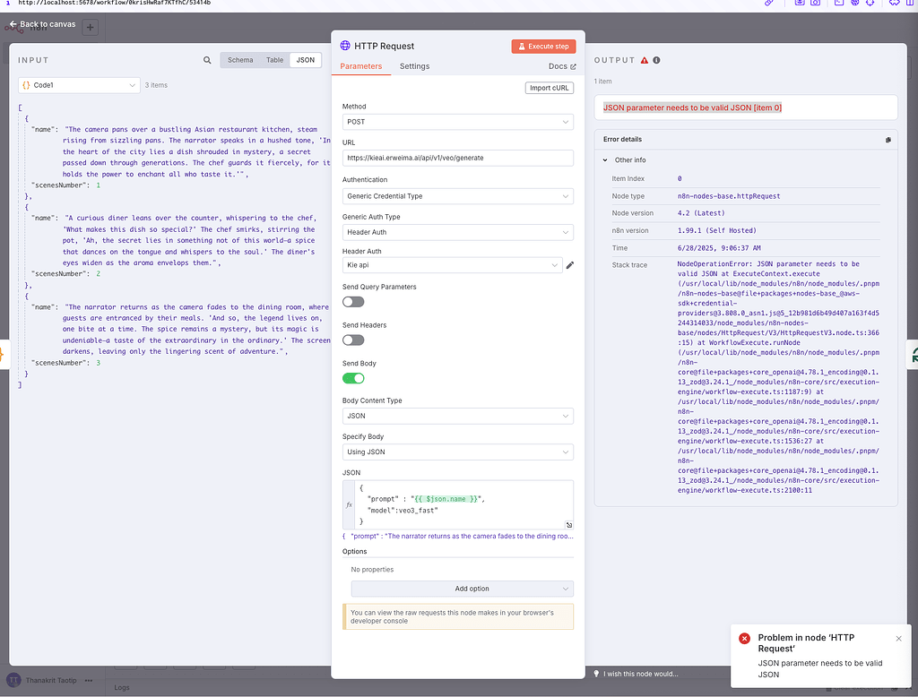 Problem in node 'HTTP Request' - Questions - n8n Community