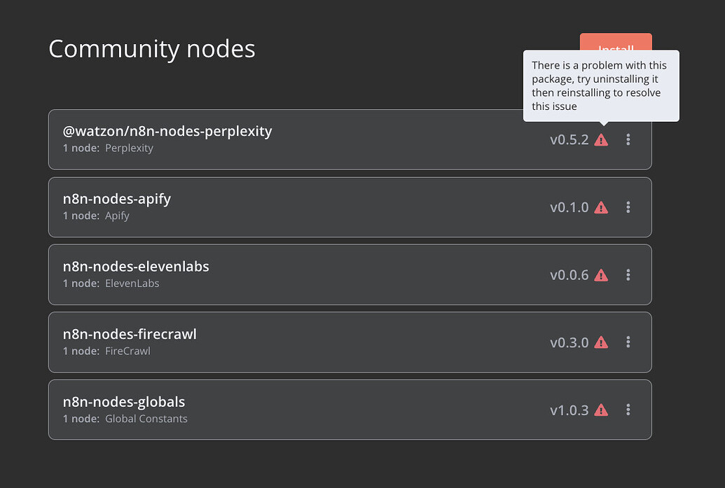 Problem uninstalling package - Questions - n8n Community