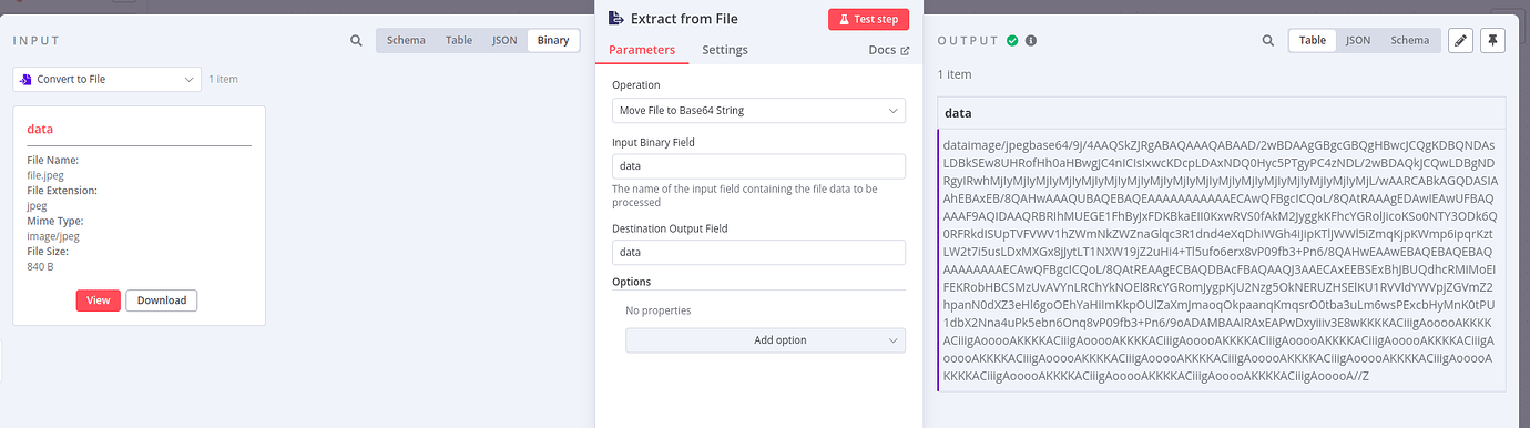 [BUG?] convert from Base64 String to Image JPEG - Questions - n8n Community