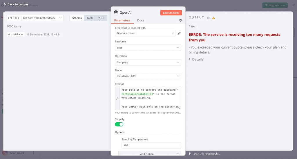 Node ‘openai‘ The Service Is Receiving Too Many Requests From You Questions N8n Community 