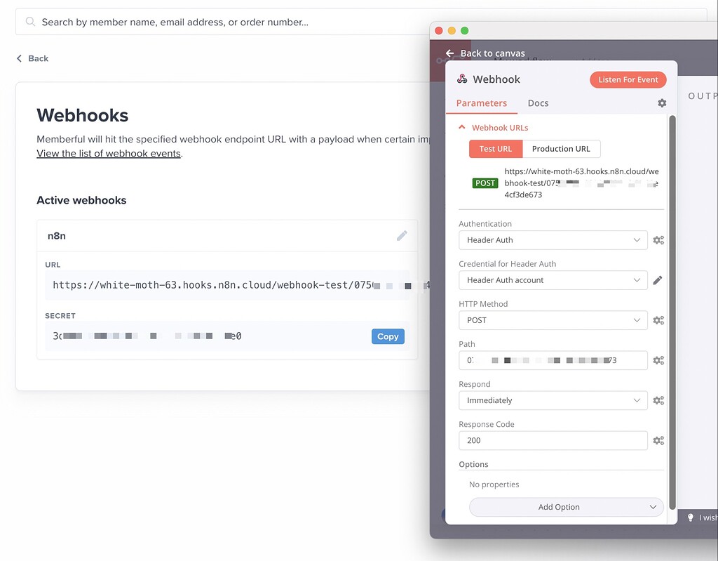Help setting up webhook with Memberful - Questions - n8n Community