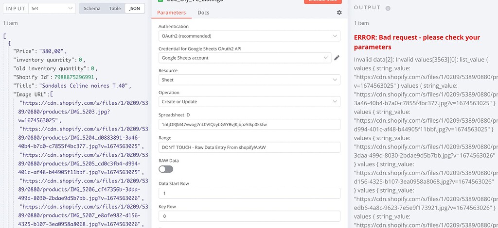 Turn array into string for google sheet - Questions - n8n Community