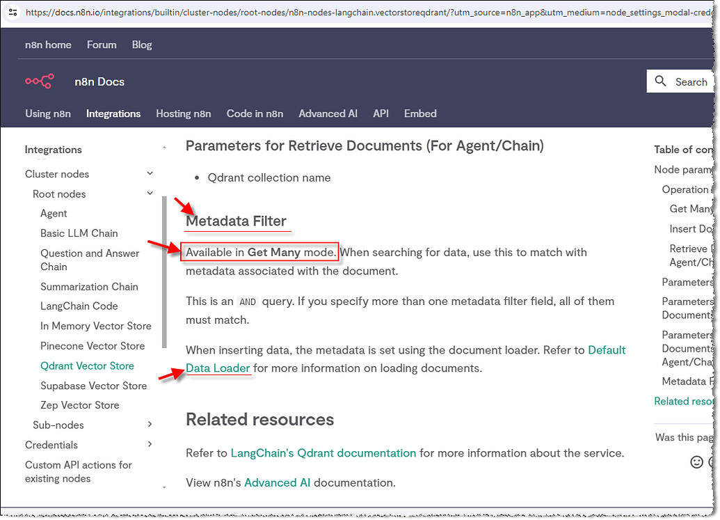 Qdrant search query with payload (into the n8n node) - Questions - n8n Community