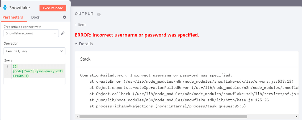 Authentication Issue with Snowflake Node on n8n - Questions - n8n Community