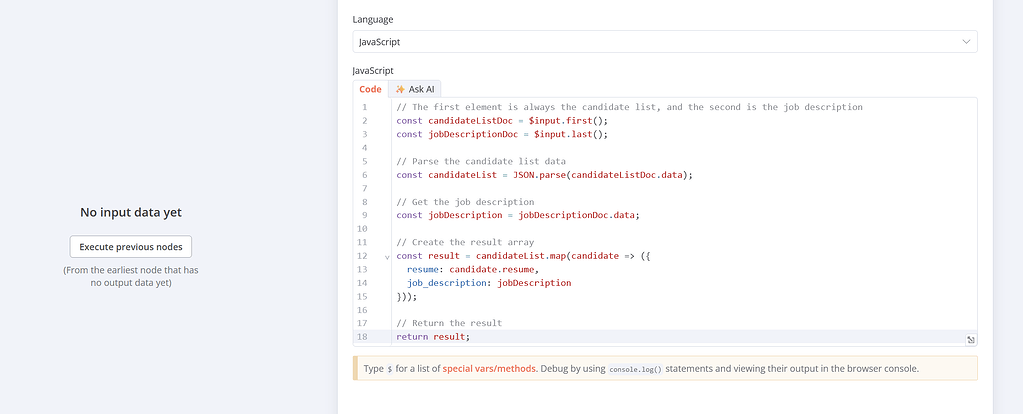 Getting input data in Edit Mode (Execute Workflow Trigger) - Questions - n8n Community