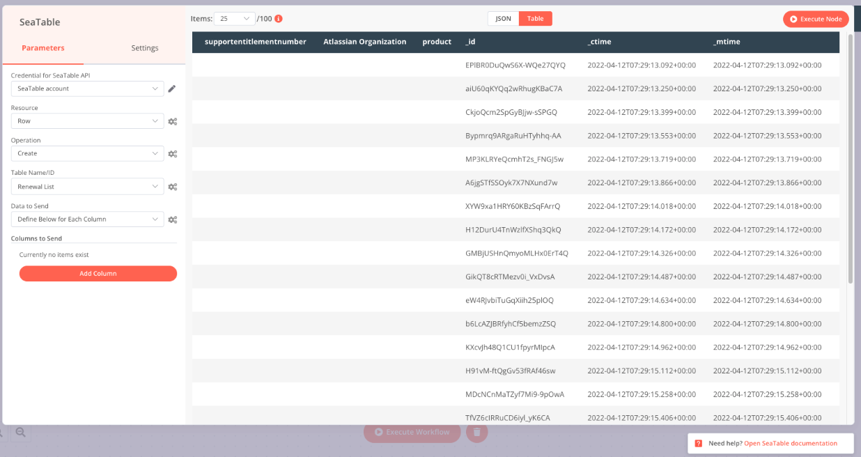 How to insert Data into SeaTable? - Questions - n8n Community