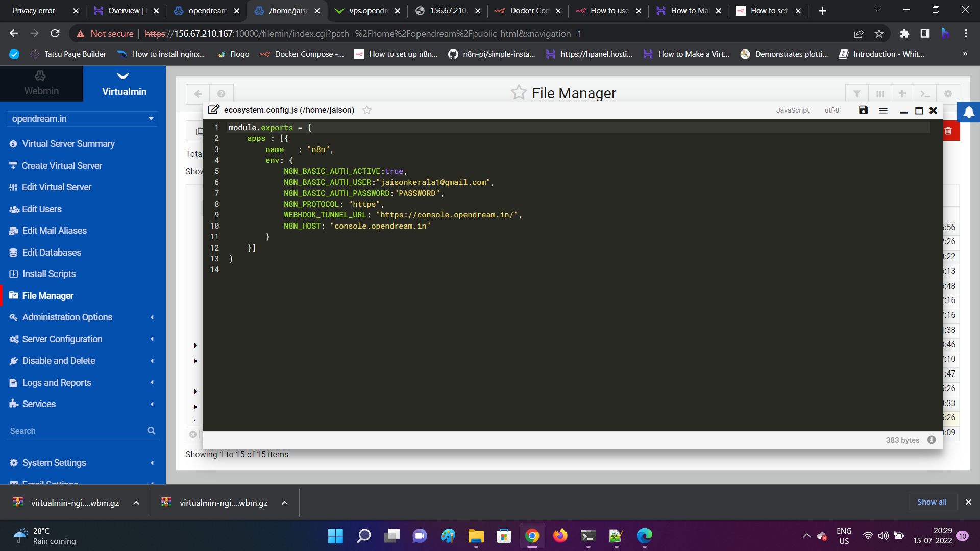 How To Use Nginx Insted Of Traffik While Deploying Docker Server Set Up Questions N8n