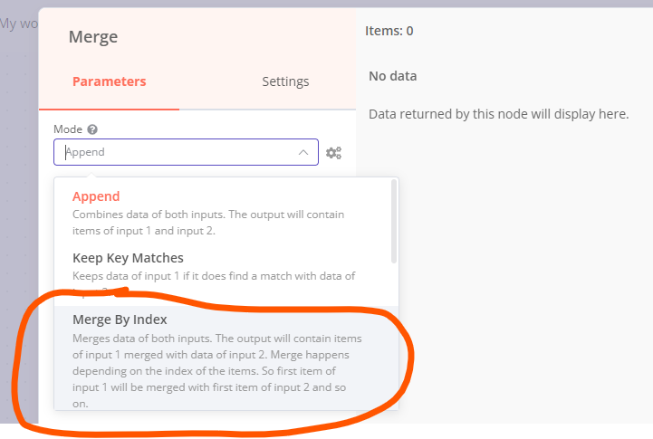 Merge Node Mode Append - Questions - n8n Community