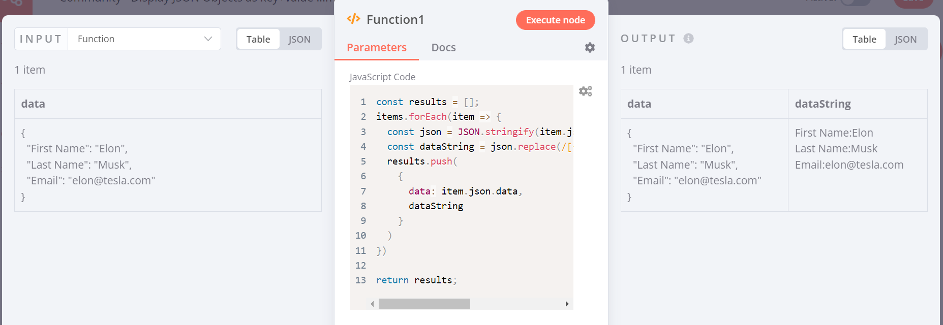 Display Json Objects As Keyvalue And Send Via Smtp Email Questions N8n Community