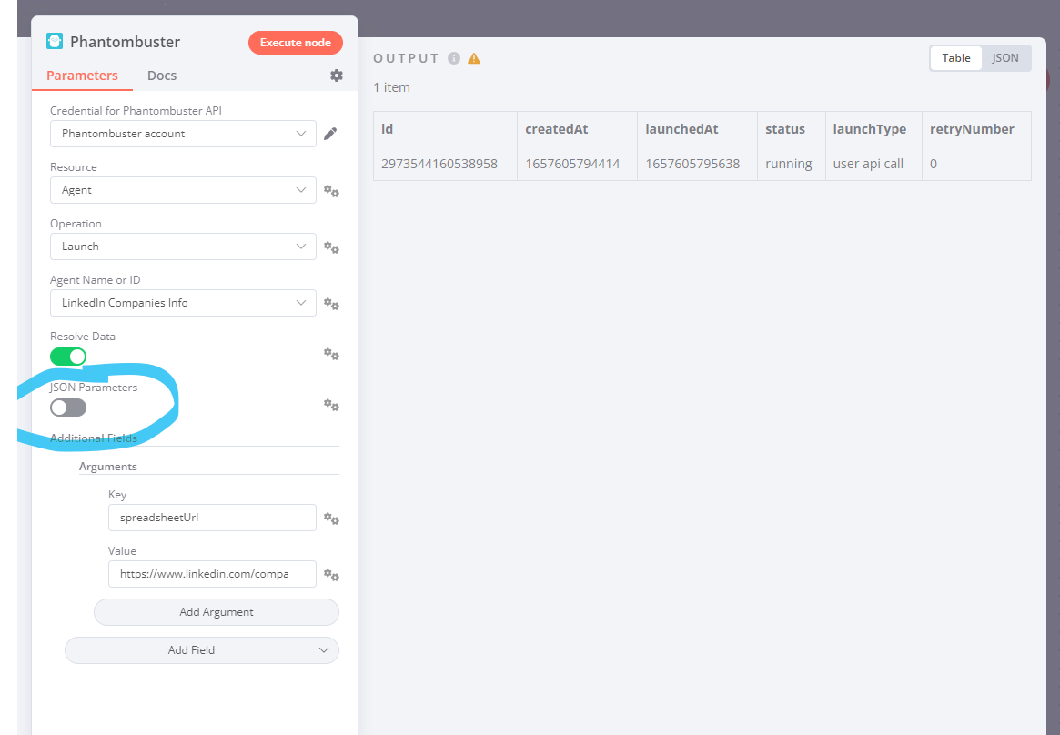 Phantombuster Agent Id Launch Failed With Error Arguments Must Provide A Valid Json