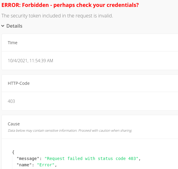 AWS SNS send message error - Questions - n8n Community