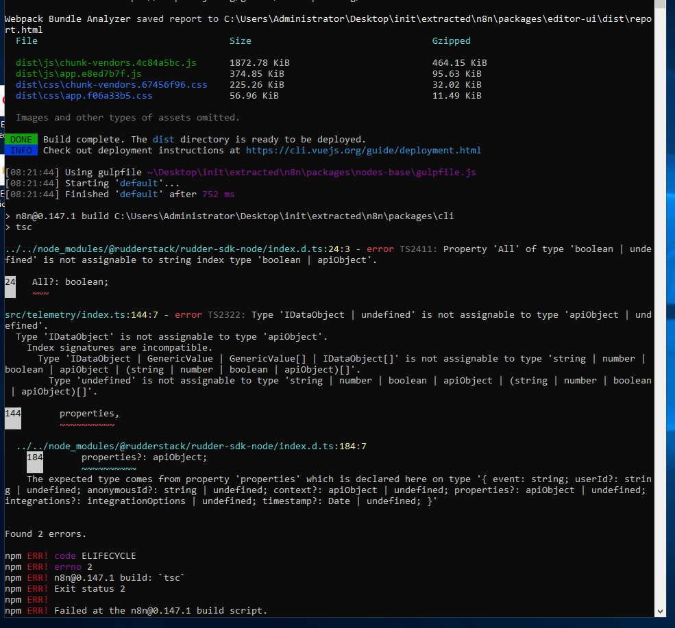 Problem With Npm Run Build ions N8n