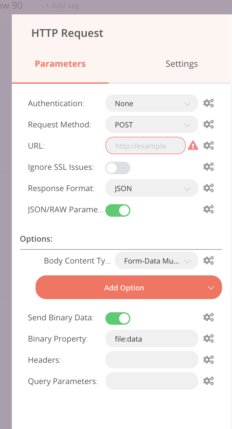 Request Update Image With Binary File Different Behaviour Vs Postman Questions N8n
