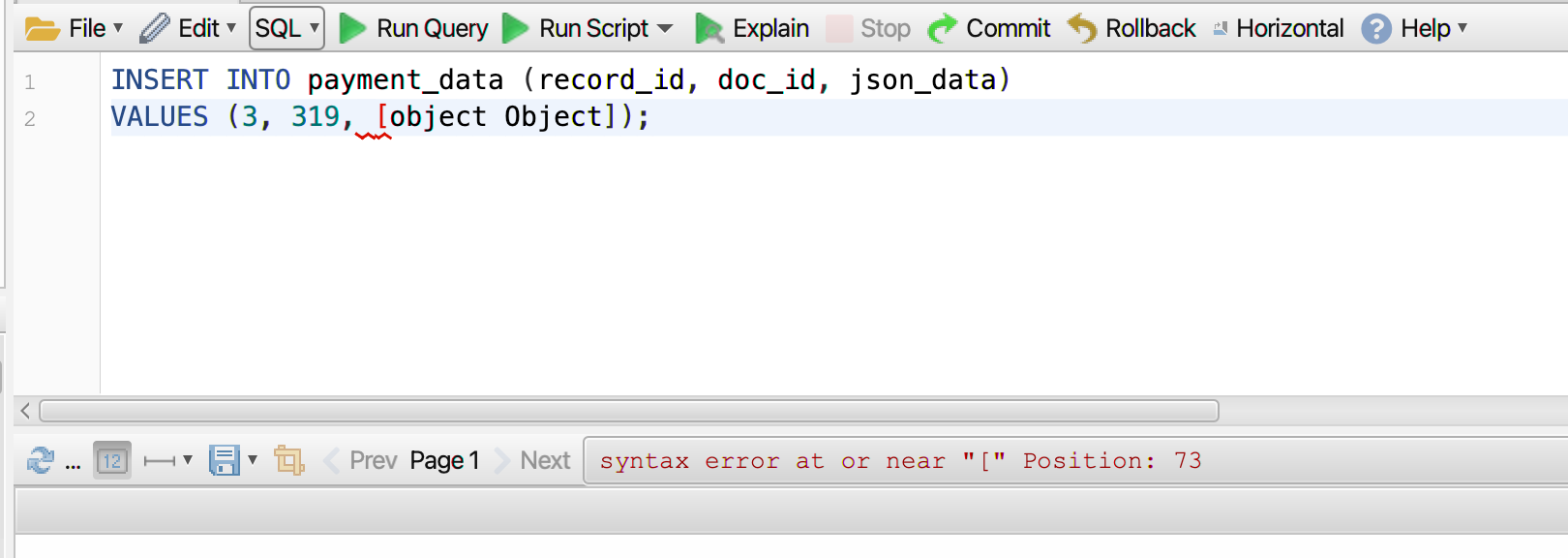 Postgresql INSERT Issue (JSONB) - ions - n8n