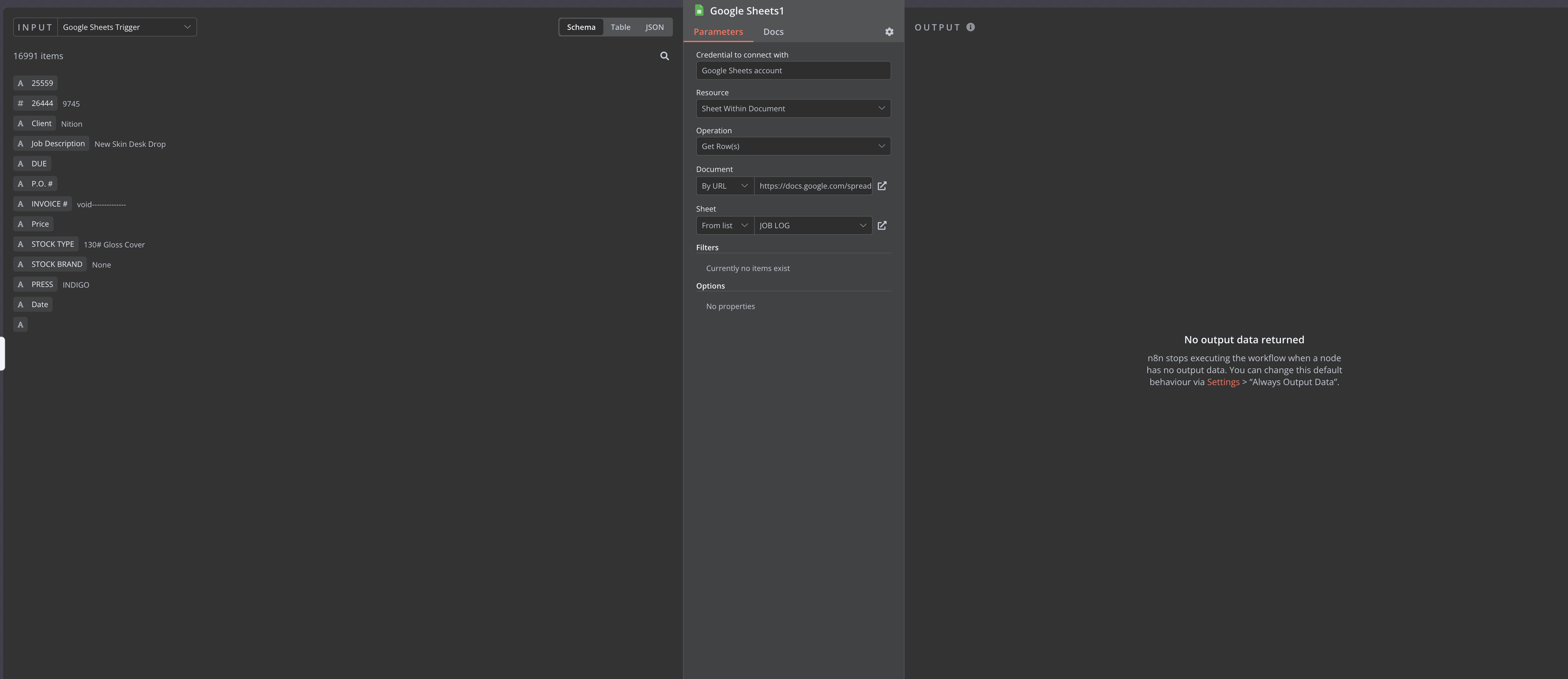 Pulling data from updated google sheets row and putting into clickup - Questions - n8n