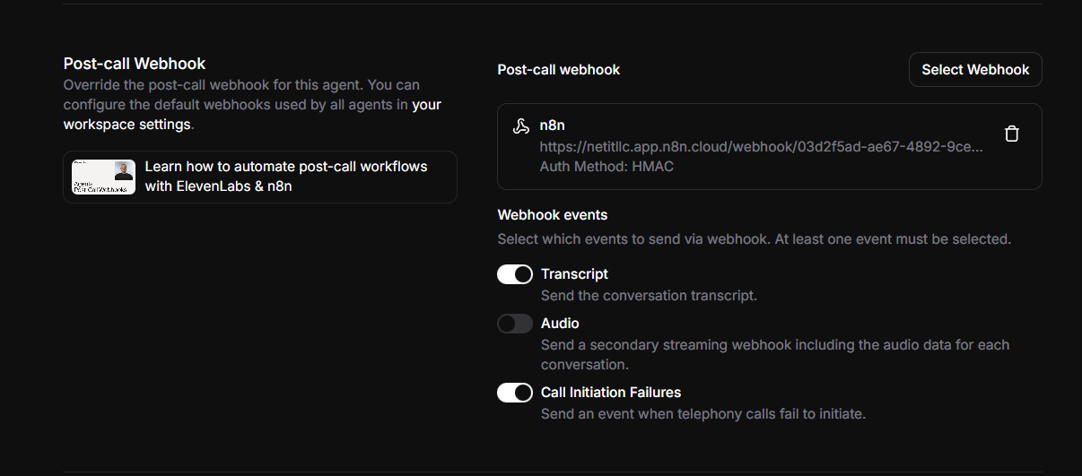 Authentication setup between n8n webhook and elevenlabs - Questions - n8n Community