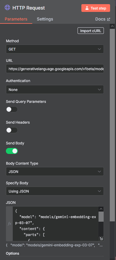HTTP_REQUEST on GEMINI API - Questions - n8n Community
