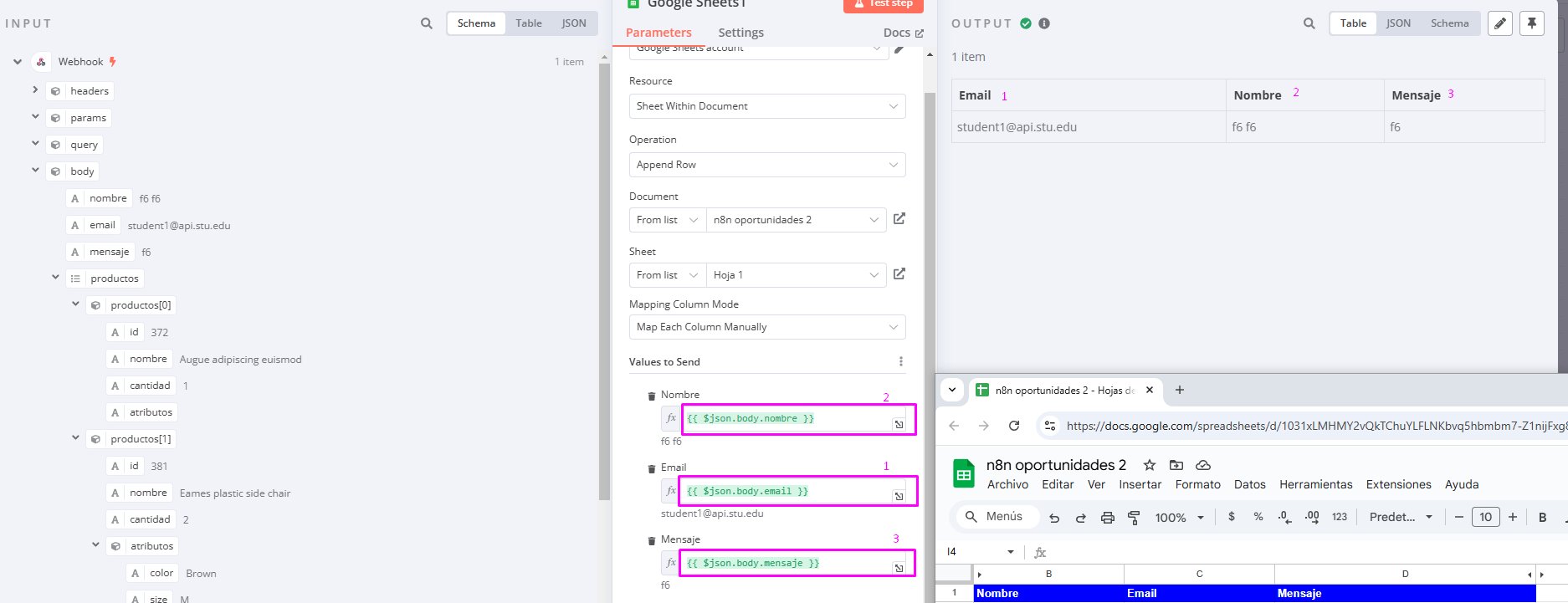 Order of output in Google Sheet Node - Questions - n8n Community