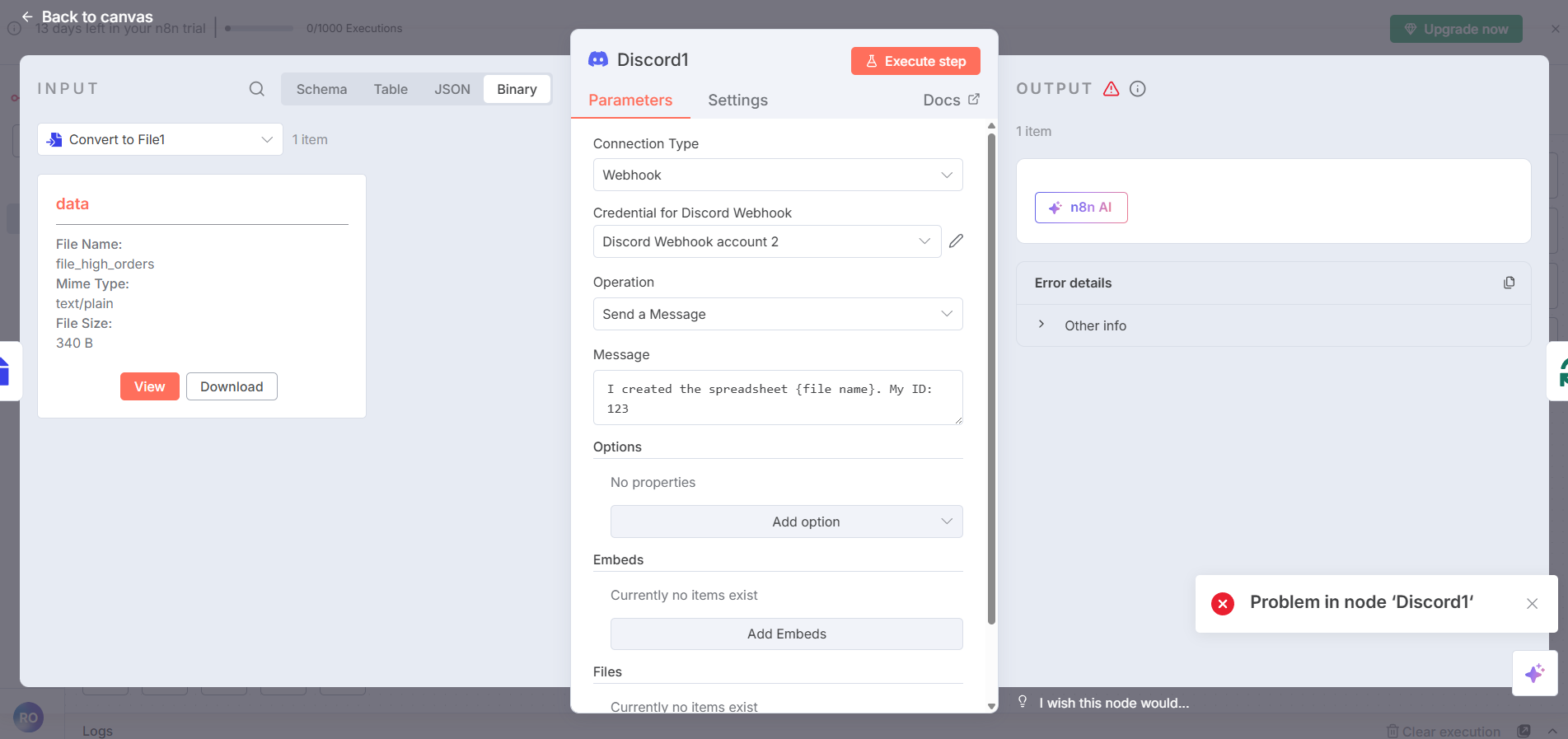 Obscure Problem in Discord node in Workflow 2 of Level 2 course ...
