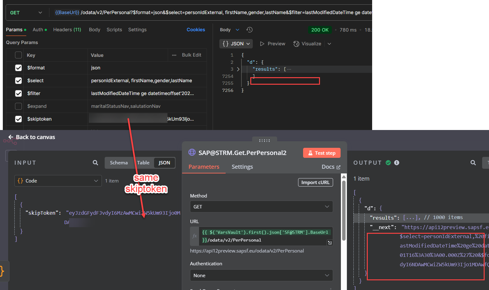 SuccessFactor Http Request Pagination run endlessly - Questions - n8n Community