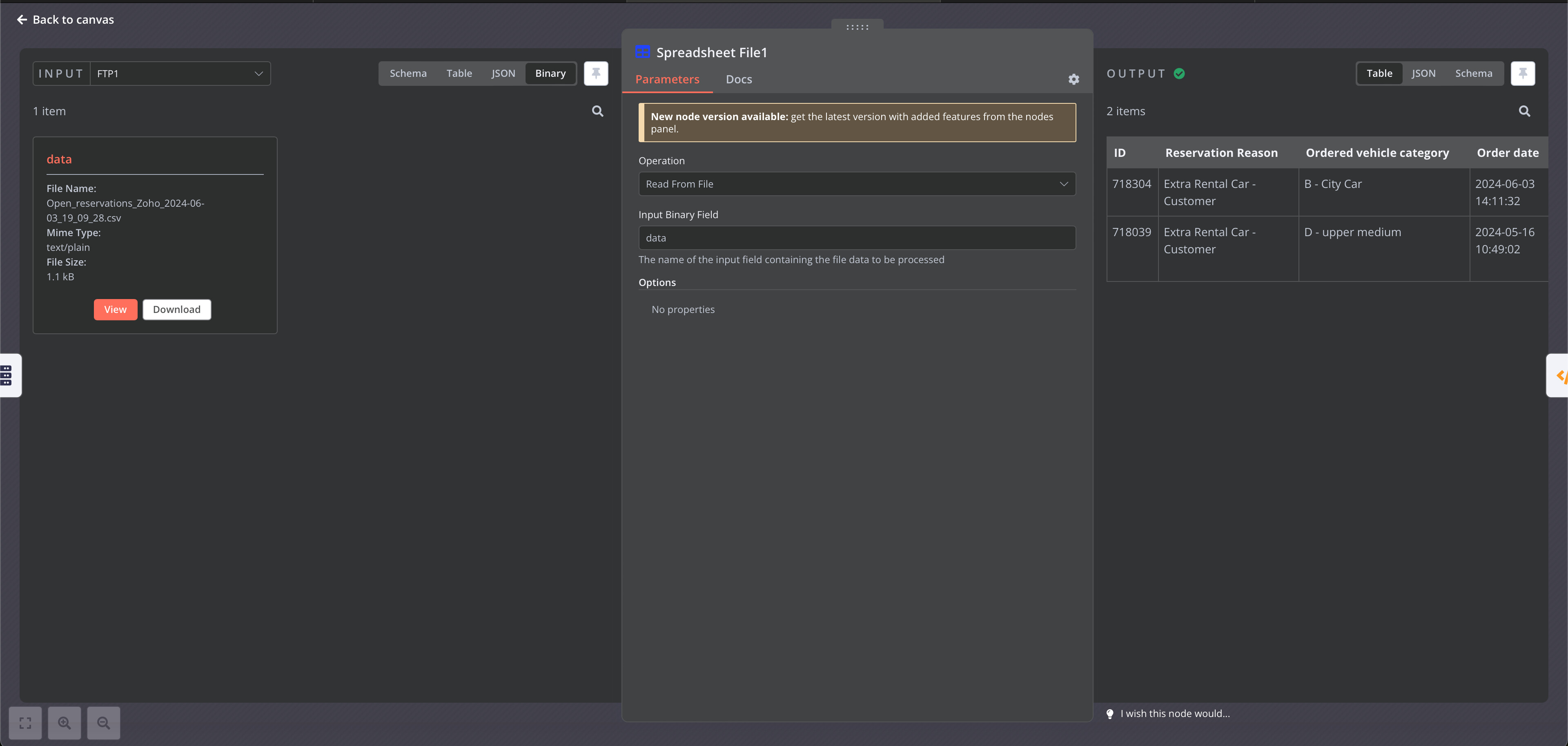 Spreadsheet node not working anymore - Questions - n8n Community