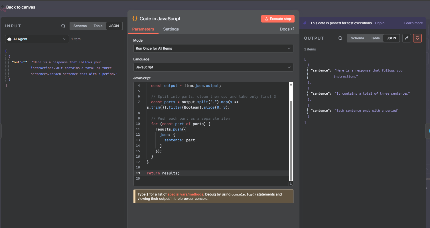 How to split one long message into multiple messages in n8n - Questions - n8n Community