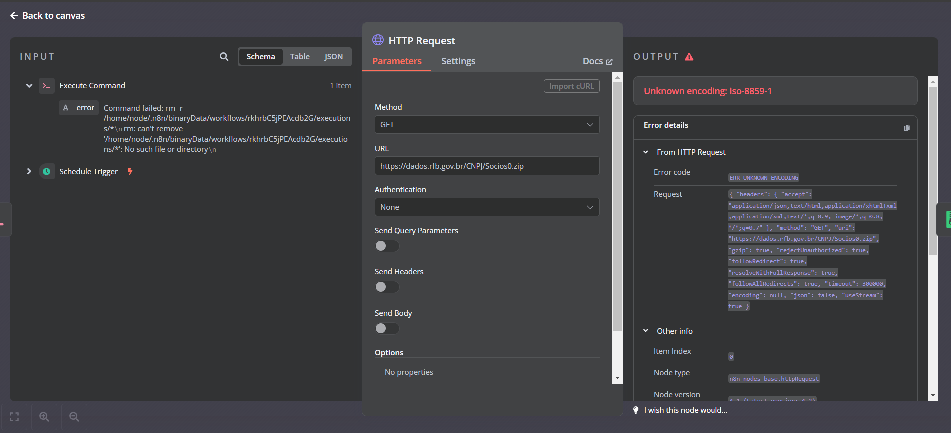 Unknown encoding: iso-8859-1 - Questions - n8n Community