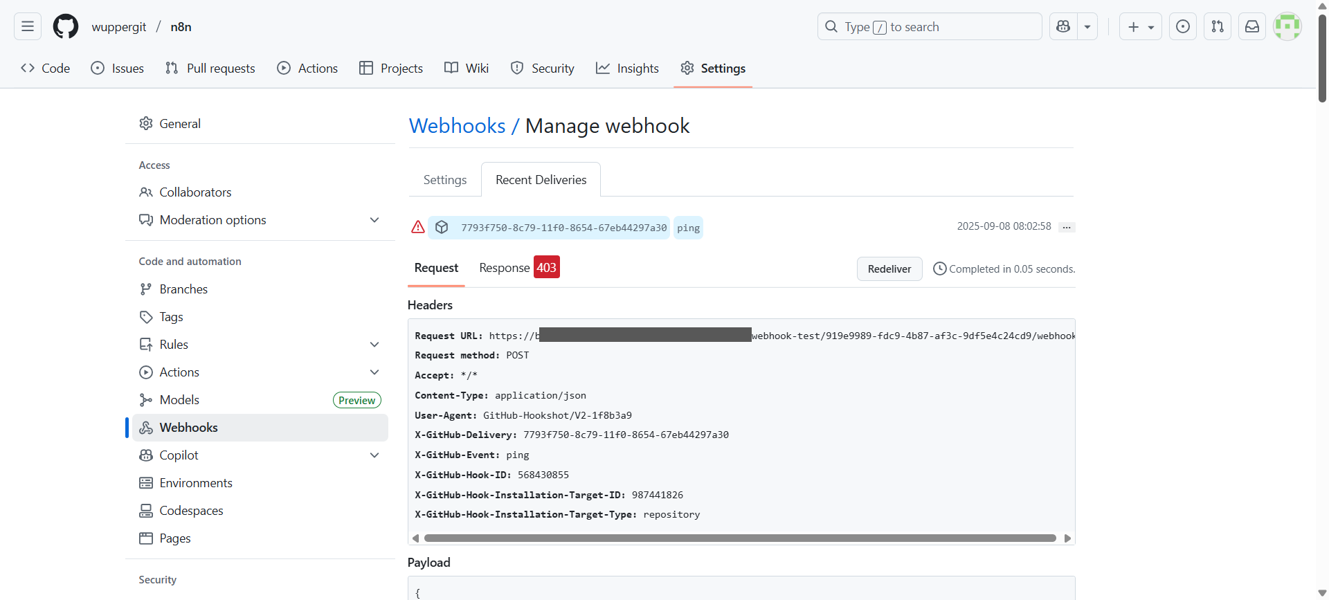 GitHUB Trigger - Response 403 - Questions - n8n Community