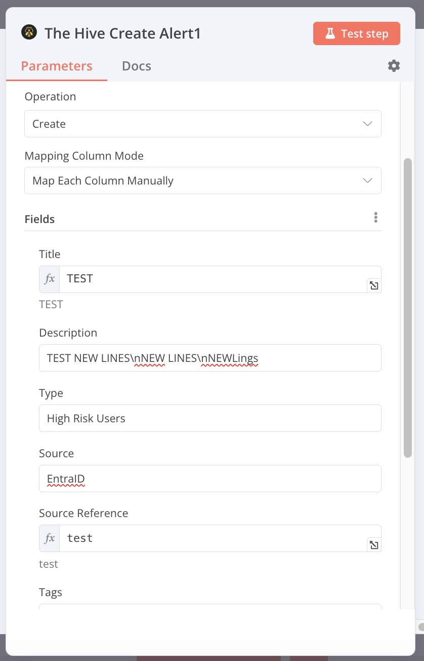 New lines in TheHive5 Event Node - Questions - n8n Community