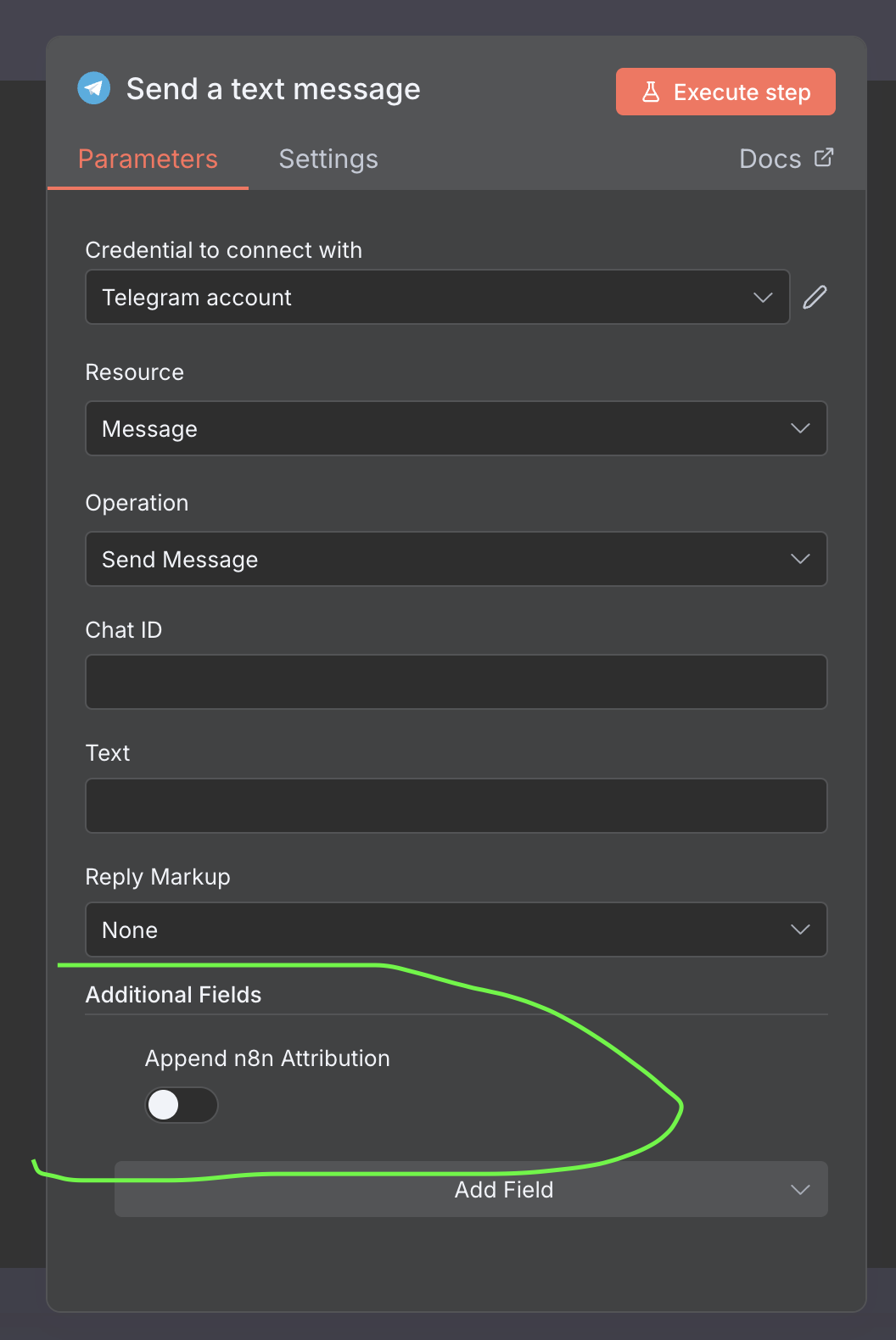 How to disable the “This message was sent automatically with n8n” attribution in the Telegram ...