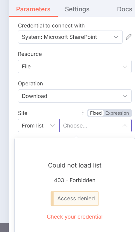 N8n - sharepoint credentials - Questions - n8n Community