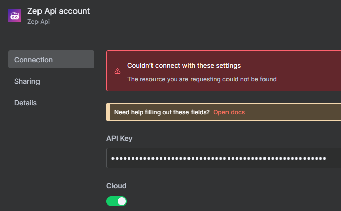 Zep Memory node not working with Zep Cloud - Questions - n8n Community