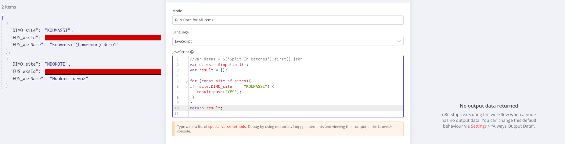 Code doesn't get all the items - Questions - n8n Community