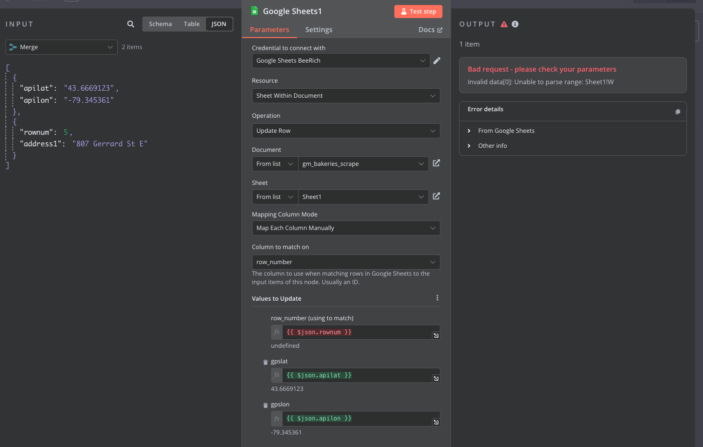 Google Sheets Rows Update - Questions - n8n Community