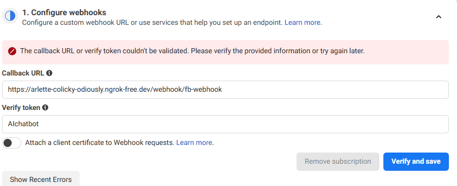 Cannot link n8n with messenger even ngrok is already connected - Questions - n8n Community