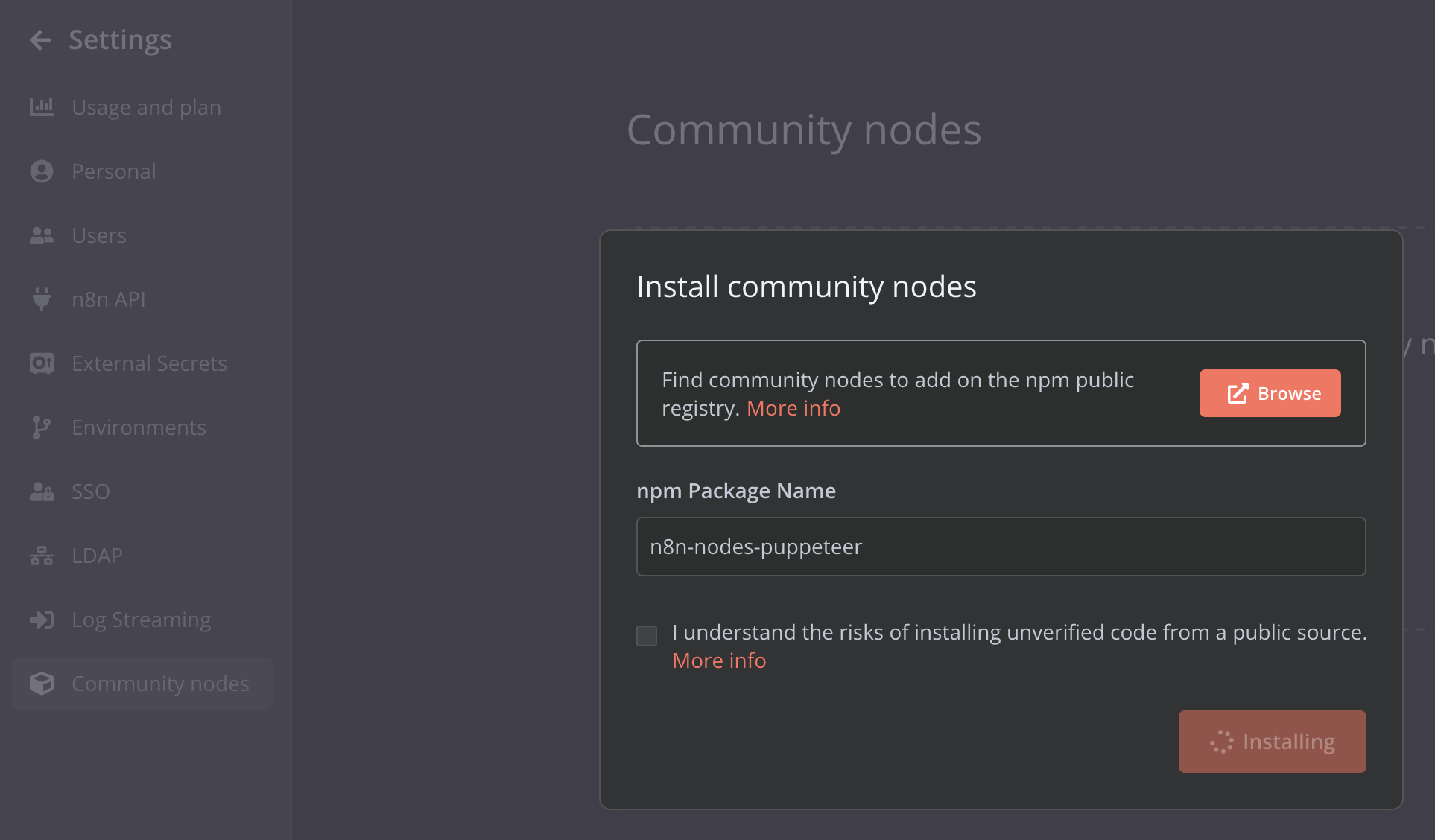 How to add pupeteer to my self hosted n8n - Questions - n8n Community How to add pupeteer to my self hosted n8n - Questions - n8n Community