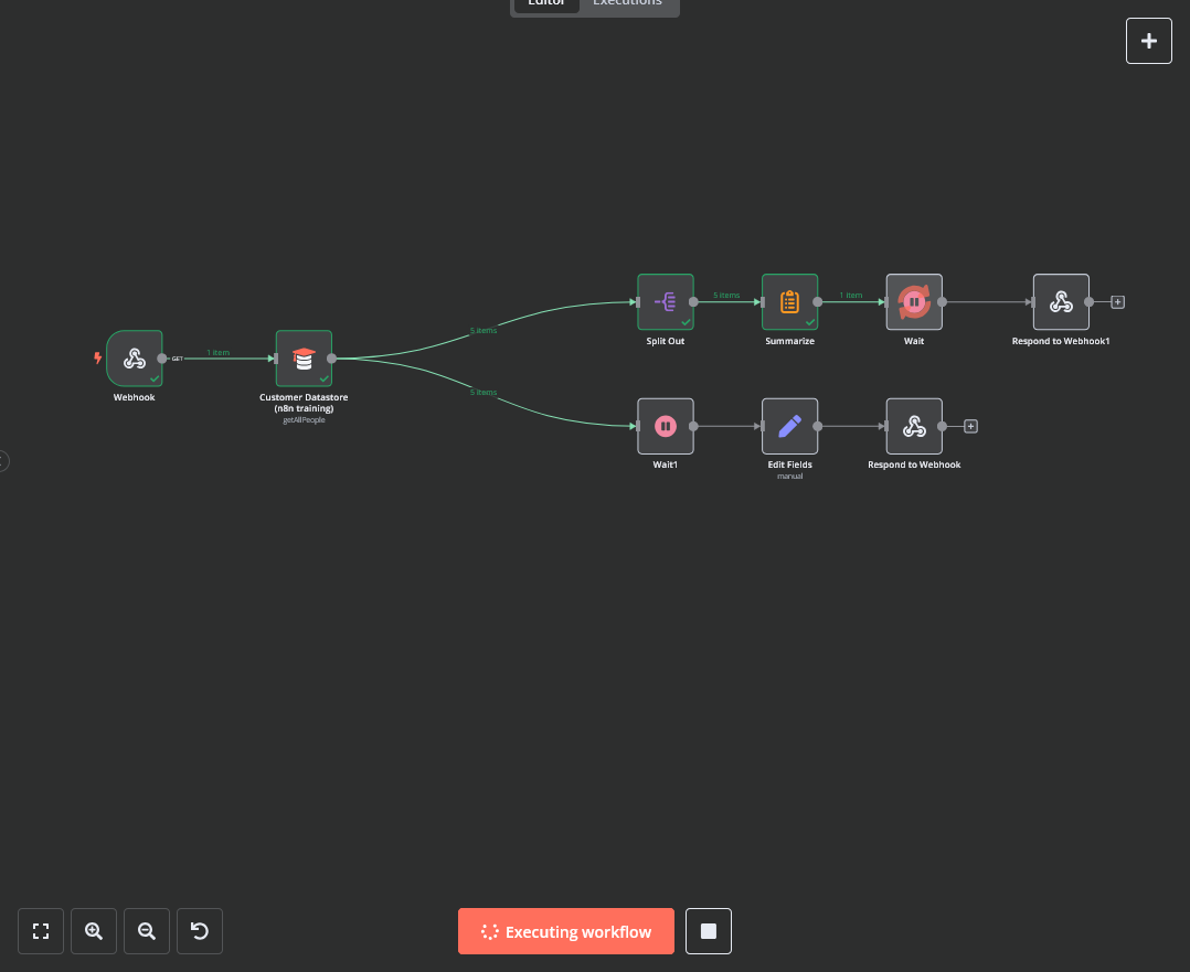 How to use "Respond to webhook" while providing a previous step's output? (object, not array ...