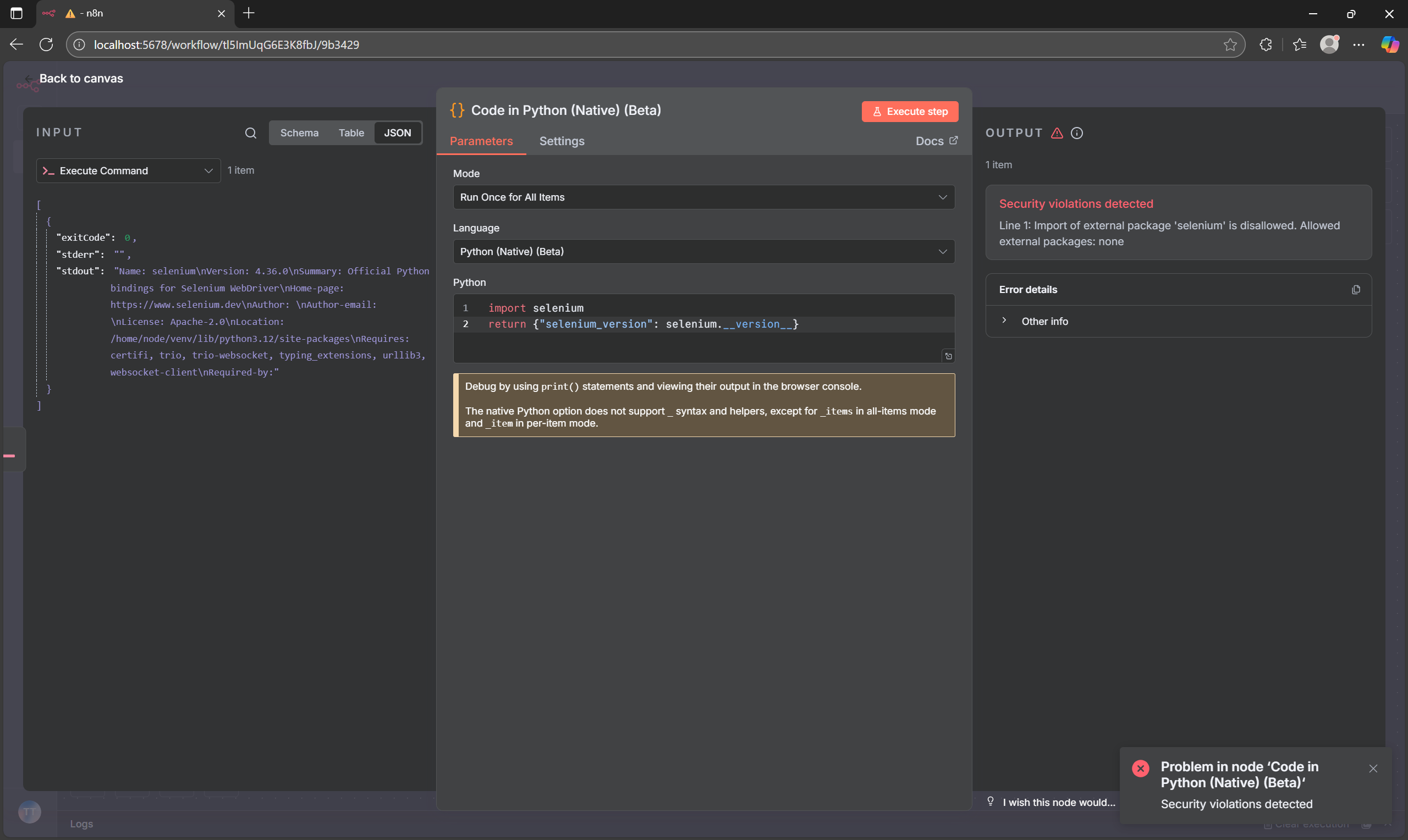 Python Native Beta - Questions - n8n Community