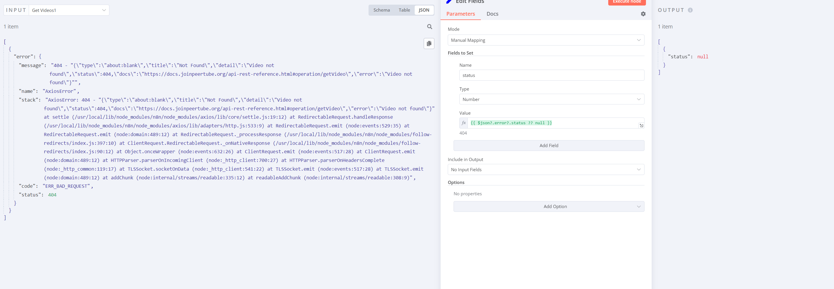Issue with http node output containing 'error' - Questions - n8n Community Issue with http node output containing 'error' - Questions - n8n Community