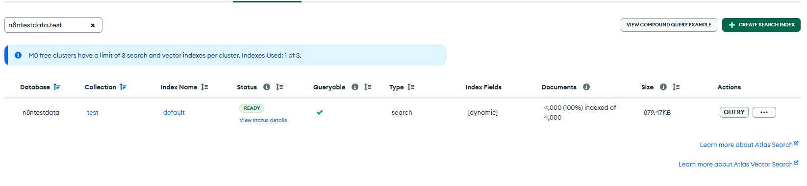 How do i get ai agent to search mongodb that is already indexed? - Questions - n8n Community