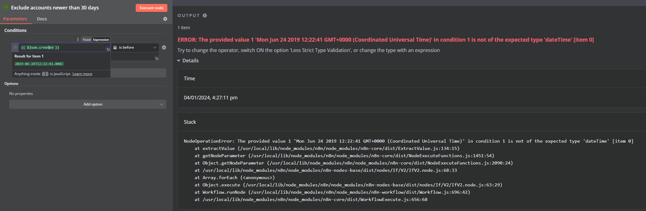 Issues Converting To Datetime During Workflow Execution But Works During When Manually Executing