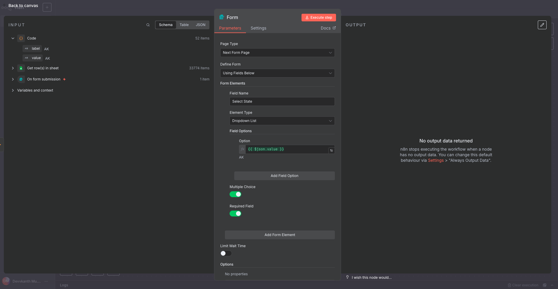 How to populate a multi select dropdown dynamically from code function ...