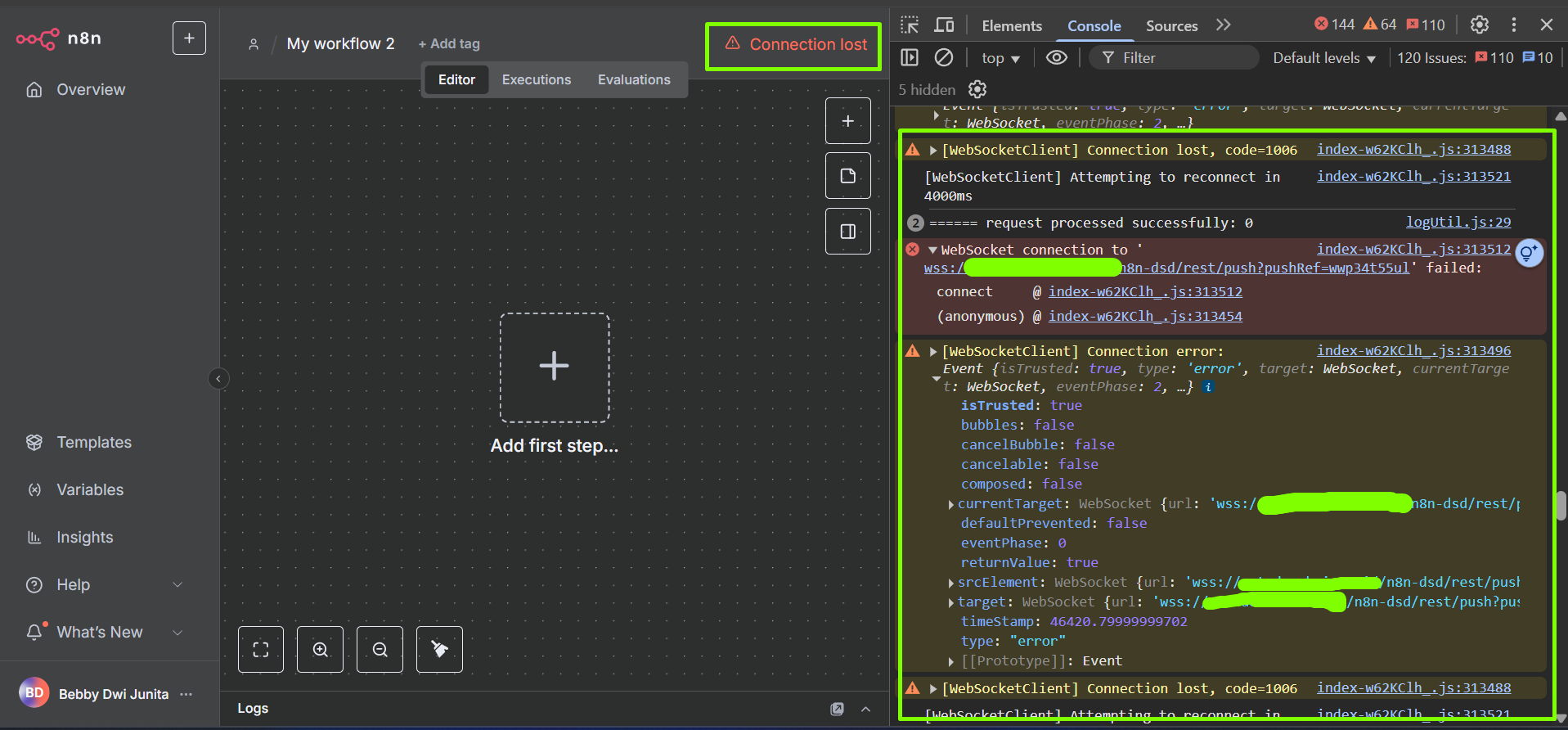 Workflow Connection Lost - Questions - n8n Community