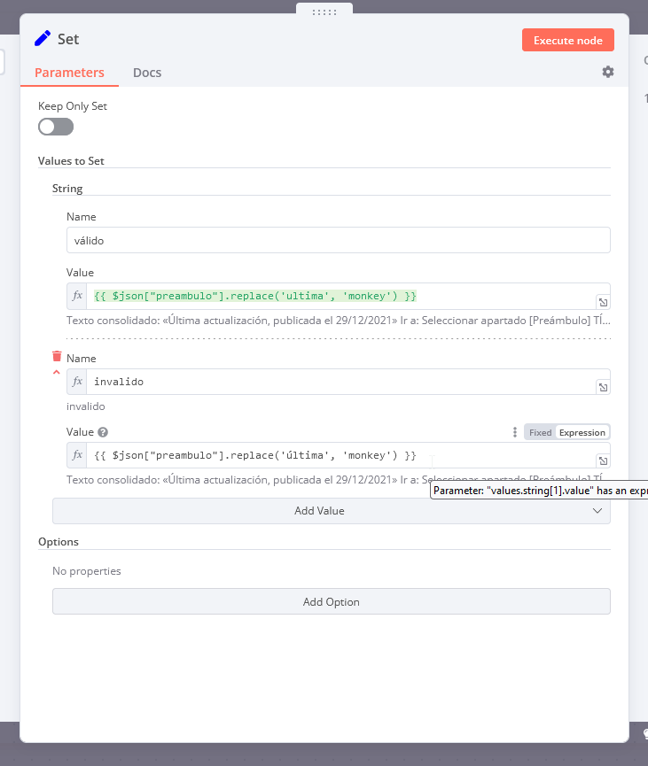 Problem With Special Characters In Regex ions N8n