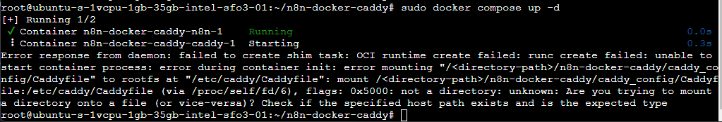 Error response from daemon n8n on DigitalOcean - Questions - n8n Community