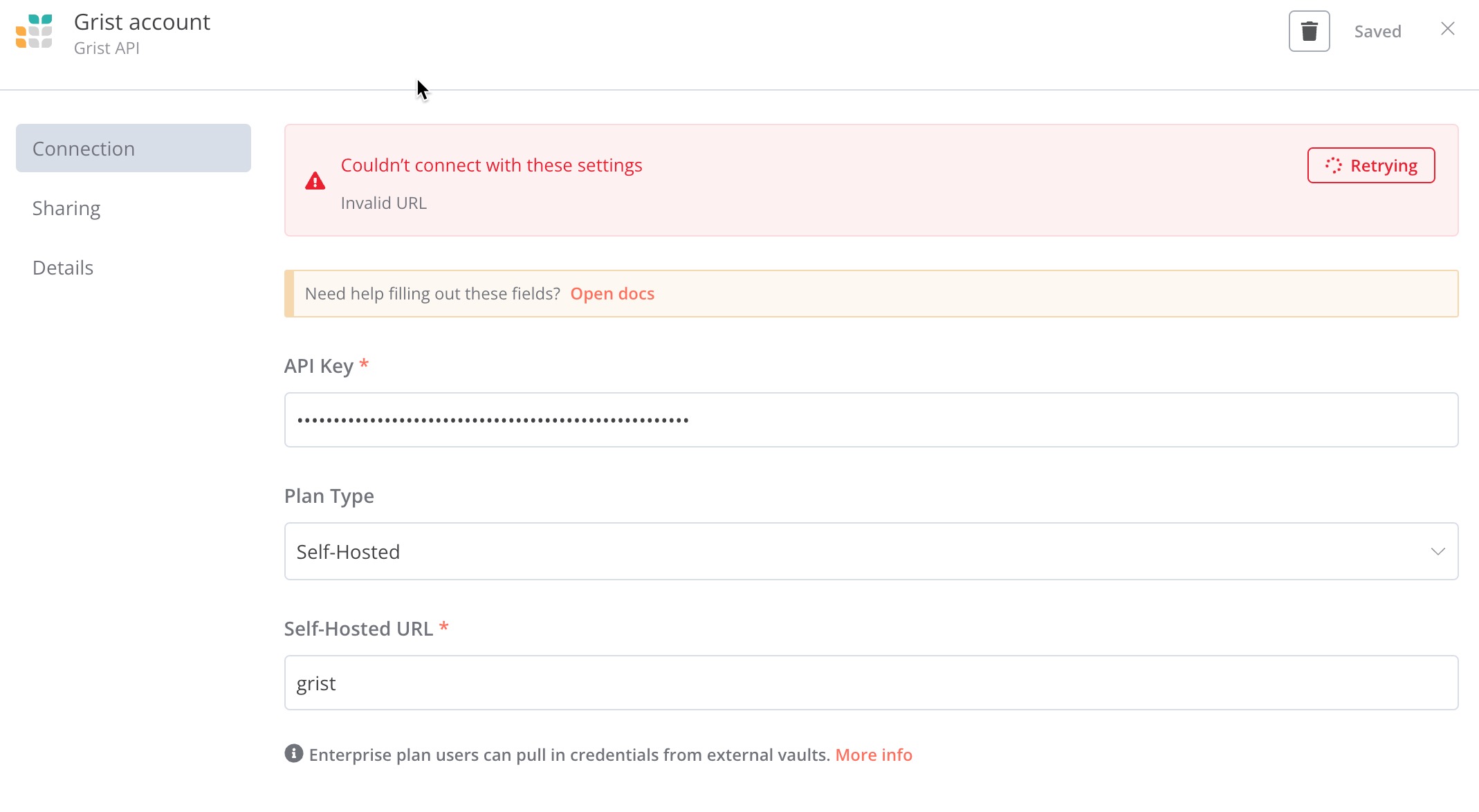 Unable to connect to grist selfhosted on the same docker network - Questions - n8n Community