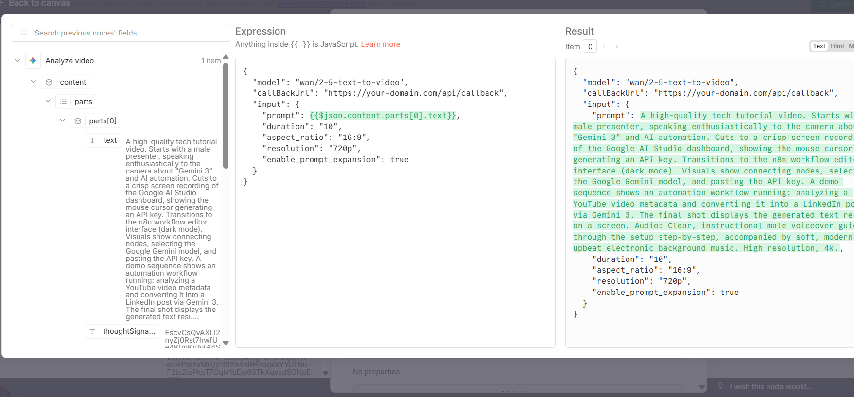 Error when dragging over fields - Problem in node ‘HTTP Request‘ JSON ...
