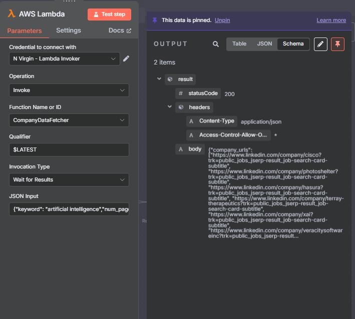 HTTP node not using AWS Lambda IAM credentials from predefined credentials (AWS Lambda node ...