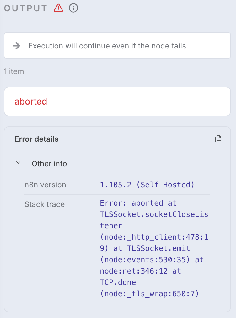 Branch to error output without continuing? Or a stop without error node? - Questions - n8n Community