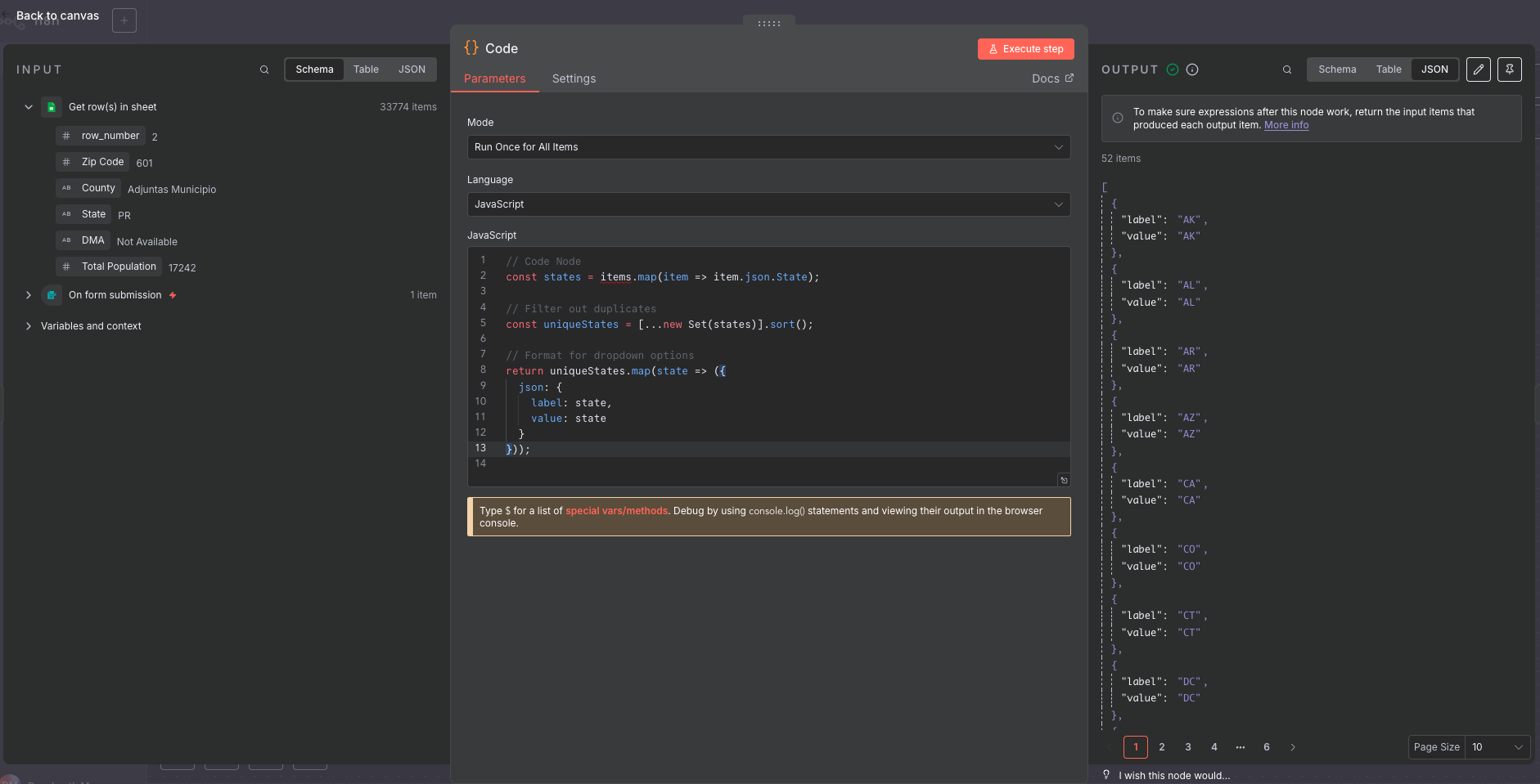 How to populate a multi select dropdown dynamically from code function (Cascading Forms ...